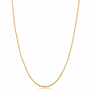 Kooljewelry 14k Yellow Gold Filled Singapore Chain Pendant Necklace (1.4 mm, 18 inch)