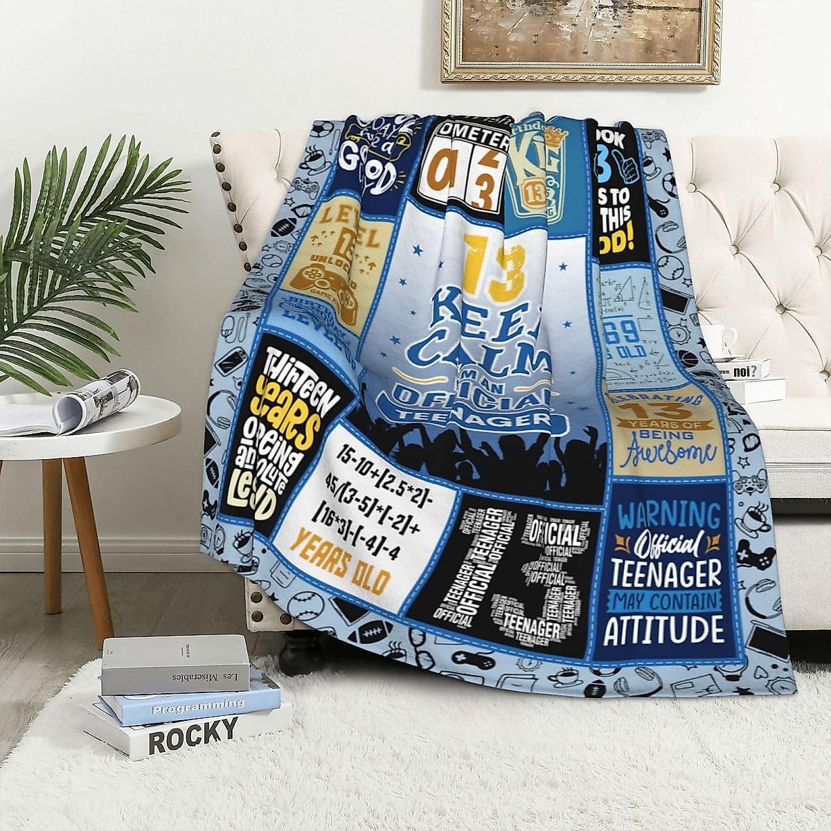 Sqovulw Gifts for 13 Year Old Boy, 13 Year Old Boy Birthday Gifts, Birthday Gifts for 13 Year Old Boy, 13 Year Old Boy Gift Ideas, Coolest Gifts for 13 Year Old Boy Throw Blanket 60x50 Inch
