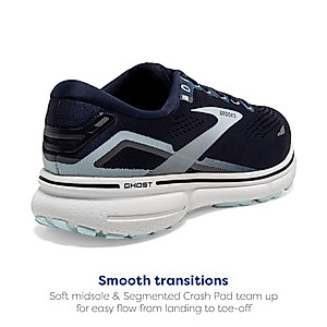 Brooks Women's Ghost 15 Neutral Running Shoe - Peacoat/Pearl/Salt Air - 8.5 Wide