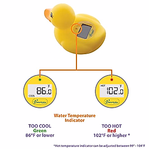 Dreambaby Baby Bath & Room Thermometer - Floating Toy Temperature Safety Monitor - Yellow Duck