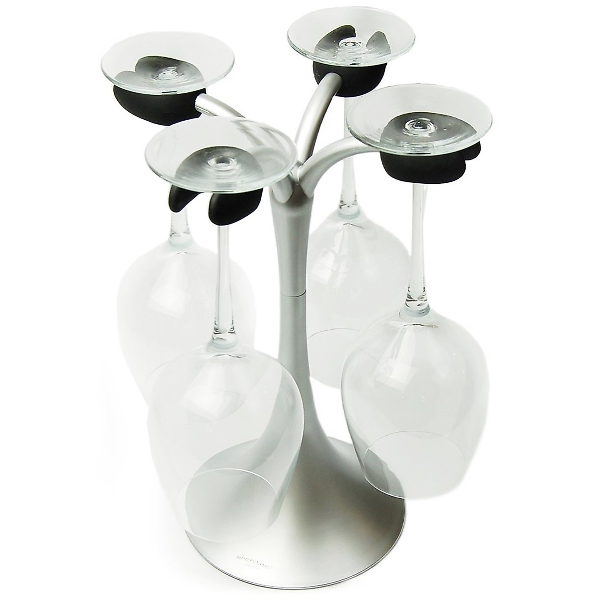 Architec AirDry Wine Glass Drying Rack, No-Tip design Holds 4 Glasses