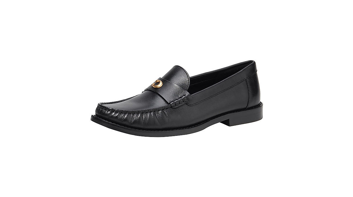 Shop Coach Women's Jolene Leather Loafer - Black, Size 9