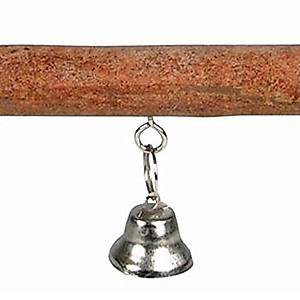 dxS8hhuo Wood Pet Bird Parrot Bell Cage Hanging Swing Stand Grinding Paw Play Chew Toy - Wood Color