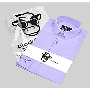 Black n Bianco Boys' Signature Sateen Long Sleeve Dress Shirt (18, Lilac)