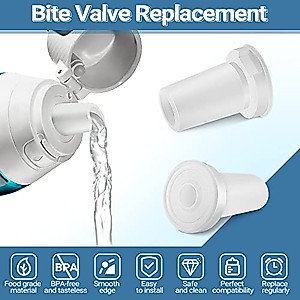 SelfTek 4 Pack Bite Valve Replacement Compatible with Brita Filter Water Bottle & Brita Stainless Steel Water Bottle, Silicone Water Bottle Mouthpiece Replacement Parts for Brita Bottle