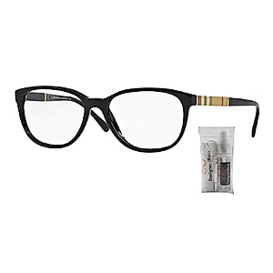 BURBERRY BE2172 3001 52M Black Square Eyeglasses For Men For Women+ BUNDLE With Designer iWear Eyewear Kit