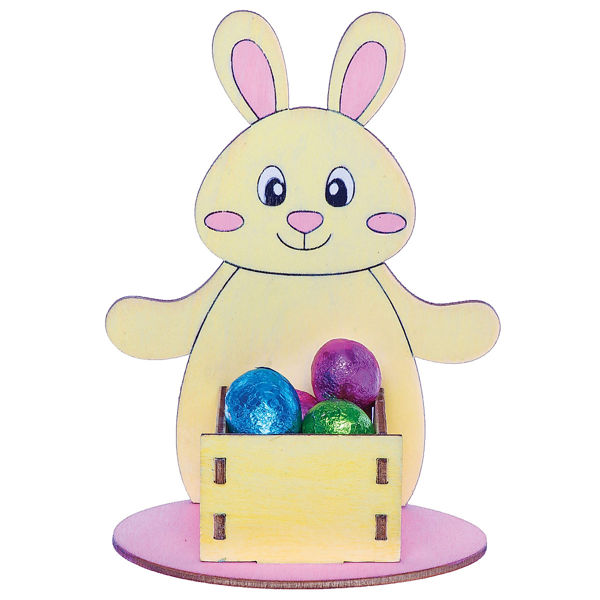 Baker Ross AT506 Easter Egg Cup Kits - Pack of 4, Creative Art and Craft Supplies for Kids to Make and Decorate