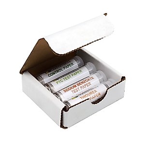 EISCO Super Taster Test Kit - PTC Paper Strips with Biodegradable Box & Instructions - Lab Quality - Classroom Pack - PTC Paper, Sodium Benzoate, Thiourea, and Control (No Chemical), 100 Strips Each