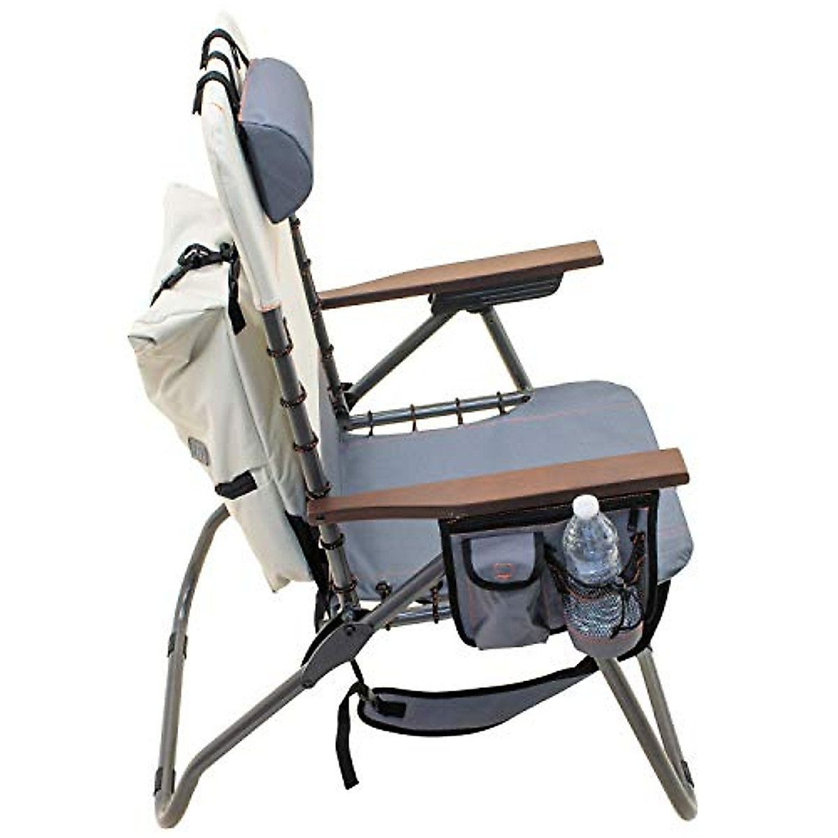 Arrow Storage Products Hi-Boy 4-Position Lace-Up Suspension Removable Backpack Bag Camp Chair, 17", Slate/Putty