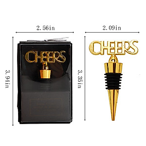Cheers Wine Stopper for party supplies Gold Wine Stopper Decorative Cheers Wine Stopper Unique Wine Stoppers Champaign Stoppers Wine Sealer Caps Champagne Preserver Wine Bottle Seal Plug