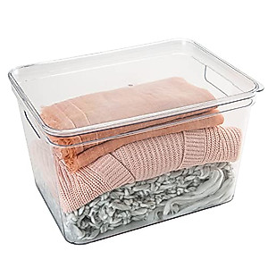 Simplify Large, Super Clear Lidded Storage Bin