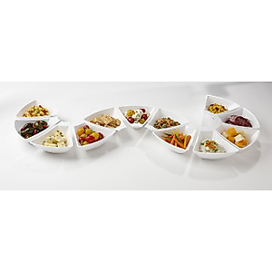 Mozaik Premium Plastic Entertaining and Tapas Set, 12 pieces