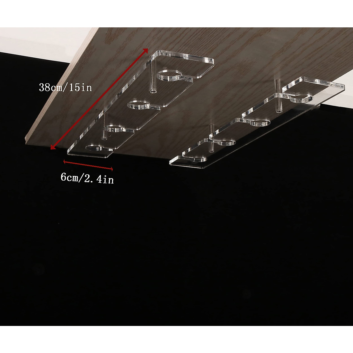 HHUXIUE Wine glass frame wine glass frame wine glass storage shelf cabinet style frame wine glass reserve hanger Yaylai material kitchen bar restaurant screwdriver installation (Transparent 2 set)