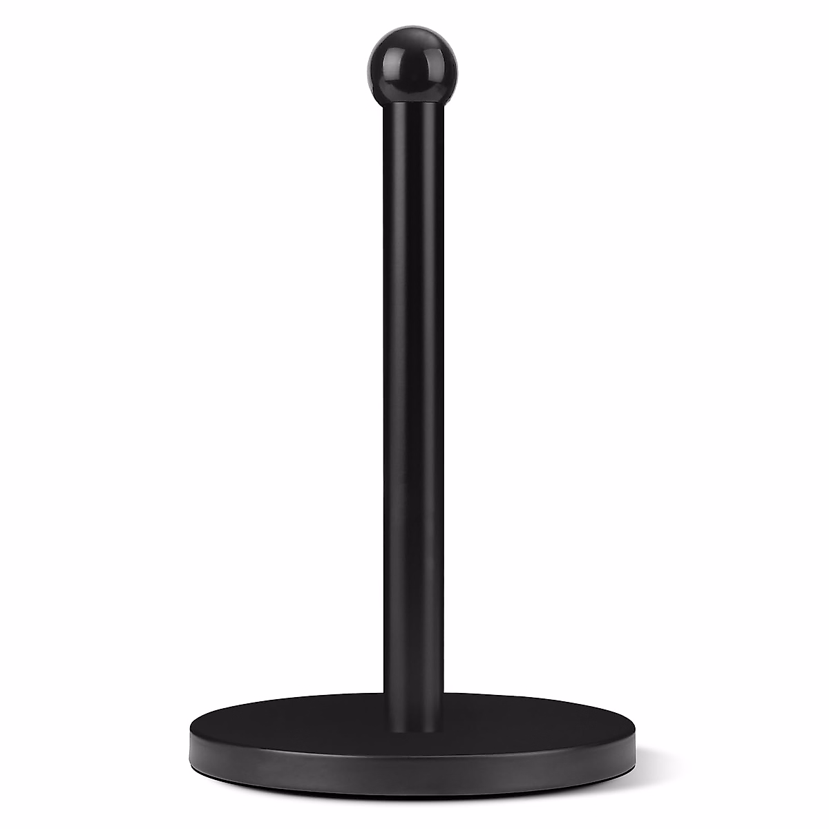 Paper Towel Holder, Black Kitchen Paper Towels Holder Stand, Stainless Steel Paper Towel Holder -Weighted Base, Non-Slip Protect The countertop