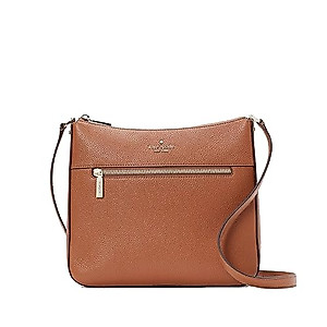 Kate Spade New York crossbody bag for women Leila top zip purse handbag for women, Warm ginger, Medium