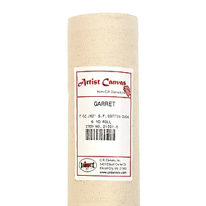 Nasco 1100424 Fine Arts Unprimed Cotton Canvas Roll, 6 yds x 62"
