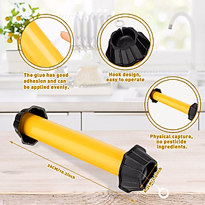 Qualirey Fly Traps for Indoor Outdoor Hanging Fly Stick Sticky Mosquito Trap Fruit Fly Stick Trap Home Insect Fly Sticky Trap, 10 x 2.5 Inches (Yellow,12 Pcs)