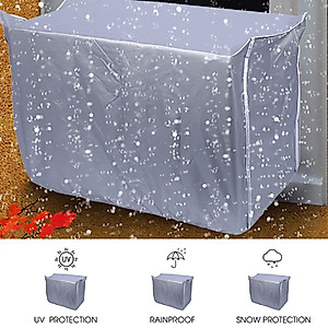 BORDSTRACT Air Conditioner Covers for Outside Units, Outside Air Conditioner Cover Heat Pump Cover, Waterproof Sunproof Thermopompe Cover (33.86x12.6x22 Inch)