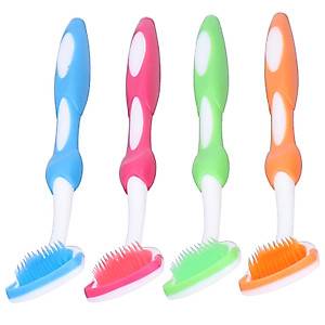 Tongue Cleaner for Adults Kids 4pcs Plastic Tongue Scraper Travel Portable Tongue Brush for Oral Care, Freshen Breath, Fight Bad Breath