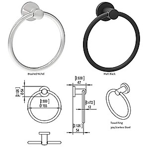 SAFETY+BEAUTY Bathroom Harware Accessories Set, Stainless Steel Constructed, Rust-Proof for Lifetime Use (Brushed Nickel, 4 Piece Kit)