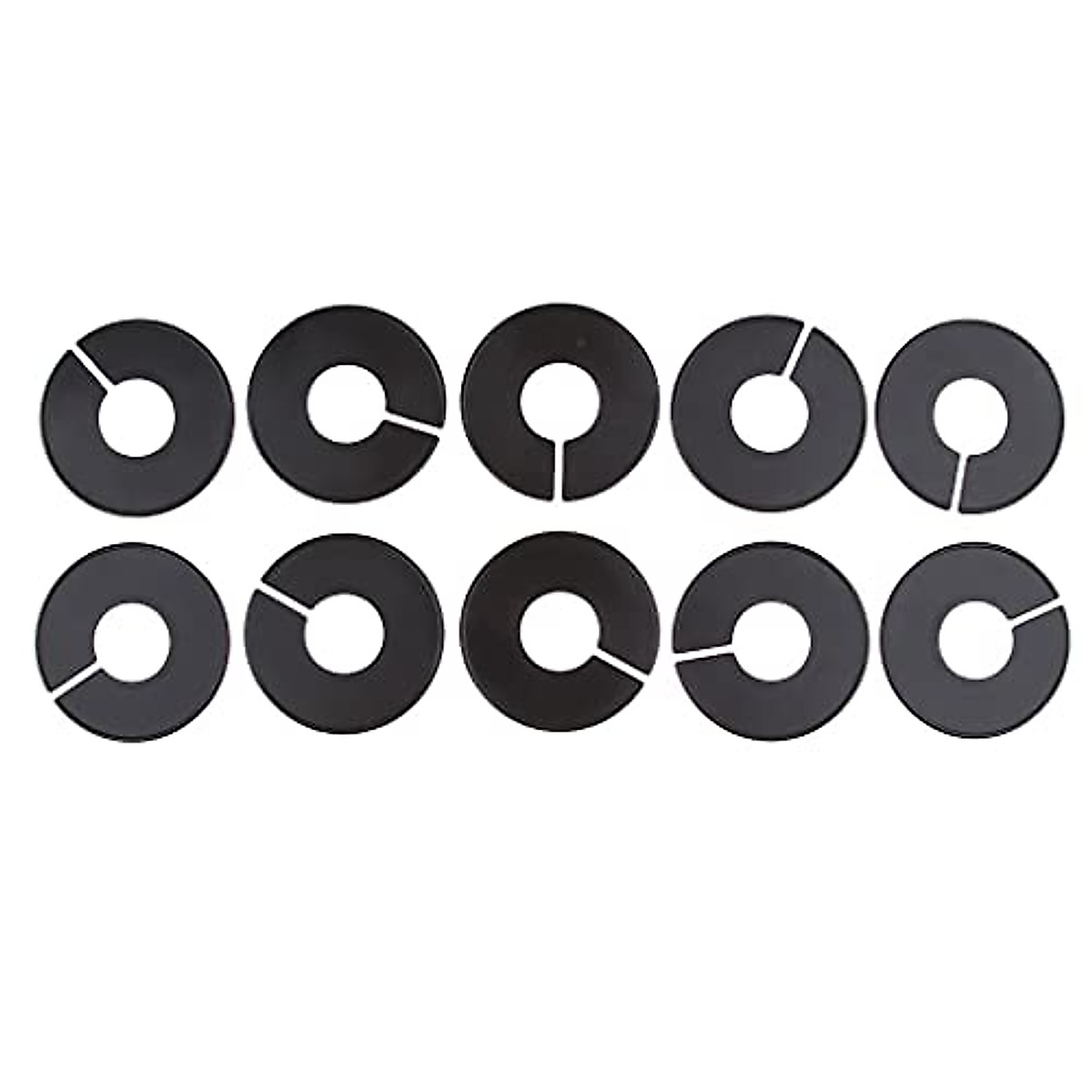 Kesoto Bothyi 10 Pack Clothing Rack Size Dividers Round Hangers Dividers, Baby Closet Size Dividers (10 Pack, Blank), Black