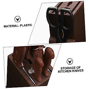 SOLUSTRE 1pc Knife Holder Utensil Holder Drawer Desktop Organizer Shelf Utensils Wooden Cutlery Block Desktop Cutter Rack Plastic Storage Rack Kitchen Cutting Tool Storage Holder Knives