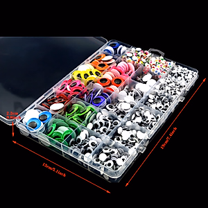 ZZHXSM 1700pcs Googly Wiggle Eyes for Craft Sticker Eyes, Multi Colors and Sizes, Self Adhesive