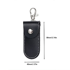 YIUWLMN 3Pcs Flash Drive Case USB Storage Case USB Flash Drive PU Leather Case USB Protective Case for Protecting Your USB Flash Drive and Easy Storage