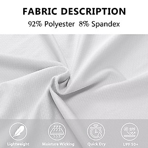 KEFITEVD Hiking Shirts Women Quick Dry Long Sleeve Workout Sun Shirt Women UPF 50+ UV Sun Protection Hoodie Summer Shirts White