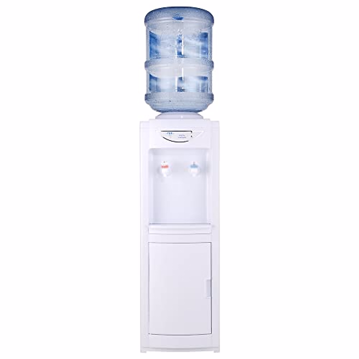 Water Cooler Dispenser, Hot&Cool Top Loading Water Dispenser 5 Gallons Water Coolers with Child Safety Lock Removable Drip Tray & Storage Cabinet
