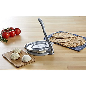 IMUSA USA MEXI-86005 6" Easy to Use Aluminum Tortilla Press, Silver