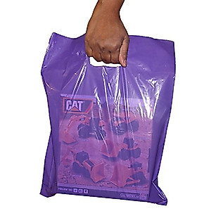 100 12x15 Durable Purple Merchandise bags Die Cut Handle-Glossy finish-Anti-Strech-100% Recyclable. For Retail store plastic bags, Party favors, Handouts and more by Best Choice (Purple)