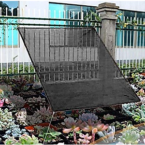 DODXIAOBEUL Sunblock Shade Cloth, Plant Covers,40% Black Sun Mesh,Garden Netting UV Resistant Net with 8 Aluminum Grommets Easier to Hang,for Greenhouse Flowers Plants Patio Lawn Mesh (6.5FT x 6.5FT)