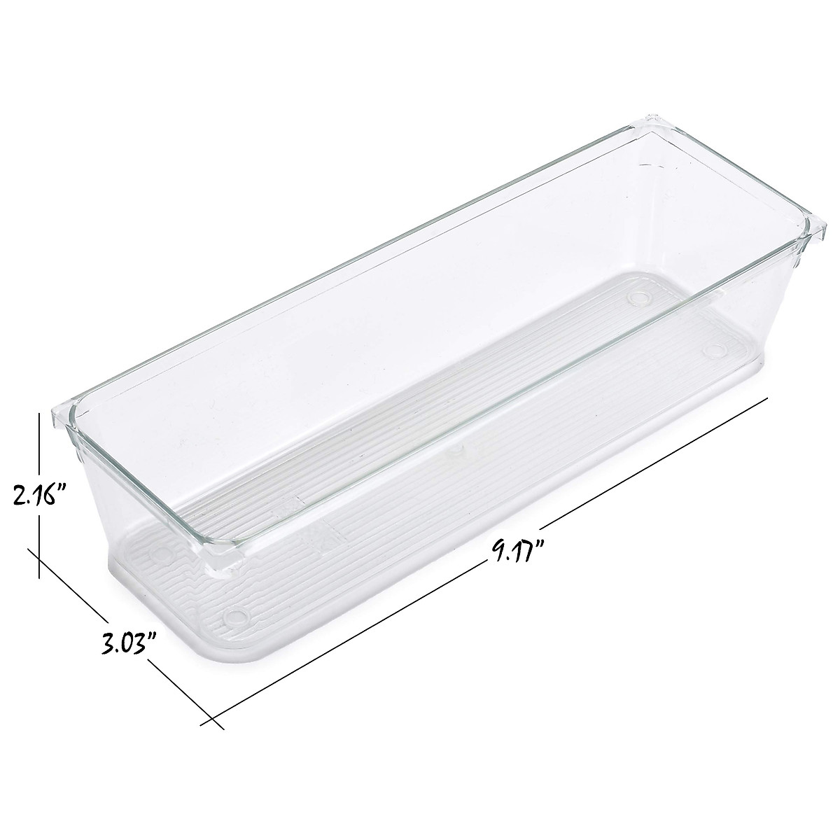 Clear Drawer Organizer - Easily Organize and Customize the Layout of Drawers. Great for Office Desk, Utensils, Cosmetics and Makeup. (8-Piece Set)