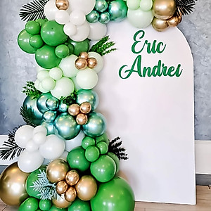 RUBFAC 87pcs Green Balloons Different Sizes 18 12 10 5 Inches for Garland Arch, Premium Green Latex Balloons for Birthday Wedding Baby Shower Bridal Shower Party Decorations