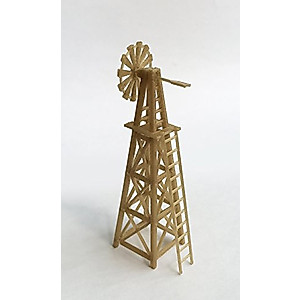 Outland Models Railway Layout Country Farm Windmill (Gold) HO Scale 1:87
