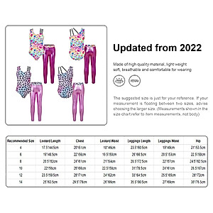 Manyakai Kids Girls Sleeveless Gymnatics Leotards Ballet Dance Unitard 2 Piece Bodysuit Top and Leggings Set Rose 8 Years