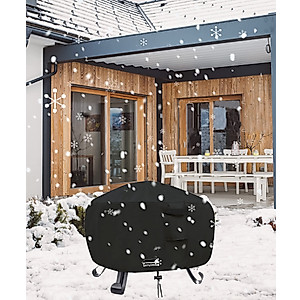 Taruimoo Fire Pit Cover Round for Fire Pit 22- 48 Inch,Outdoor Full Coverage Patio Round Firepit Cover with Built-in Vents ,Waterproof Dustproof Anti UV and Tear Resistant (36" D x 22" H)