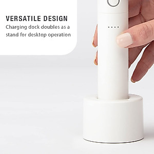 Brookstone Portable Mini Personal Fan with Power Bank | USB Rechargeable 2600mAh Battery | Handheld Desk Fan | Whisper Quiet 5-Speed