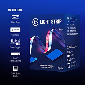 Elgato Light Strip - Smart Light with 16 million colors through RGBWW LEDs including Warm/Cold White, App-Control via iOS/Android, PC/Mac, Stream Deck, perfect for Gaming, Streaming and Home Setups