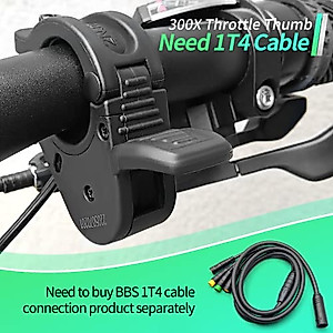 MUSELK E-Bike 300X Thumb Throttle 3PIN Female Waterproof Plug Throttle for 12V-72V BBS01 BBS02 Mid Motor Electric Bike Accelerator
