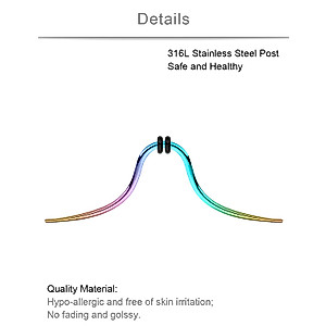 SCERRING 16G Septum Hoop Nose Rings 316L Stainless Steel Horseshoe Nose Hoop Ring Cartilage Daith Tragus Retainer Body Piercing Jewelry 20PCS