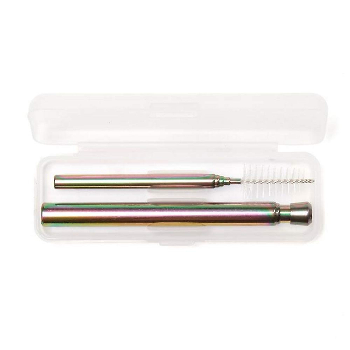 Kikkerland Travel Straw Set- Iridscent
