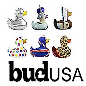 Ducks in the Window Rainbow Bud Deluxe Rubber Duck