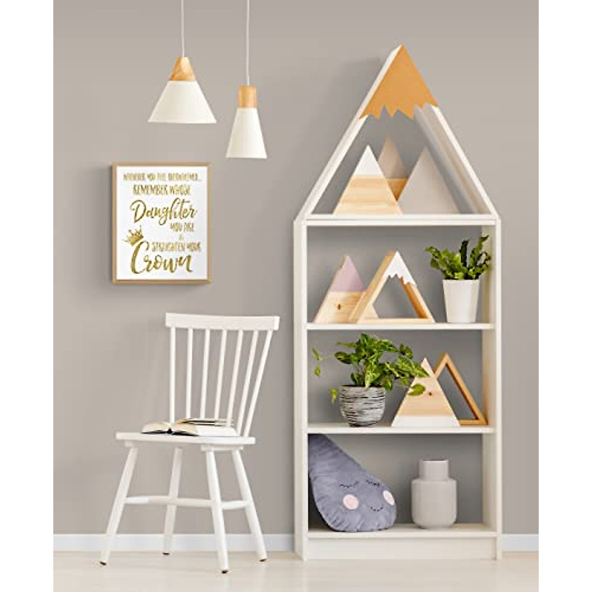 Room Decor for Teen Girls | Whenever You Feel Overwhelmed.Remember Whose Daughter You Are & Straighten Your Crown | Teen Girl Room Decor | Bedroom Decor for Teen Girls-8x10 UNFRAMED Gold Foil Poster