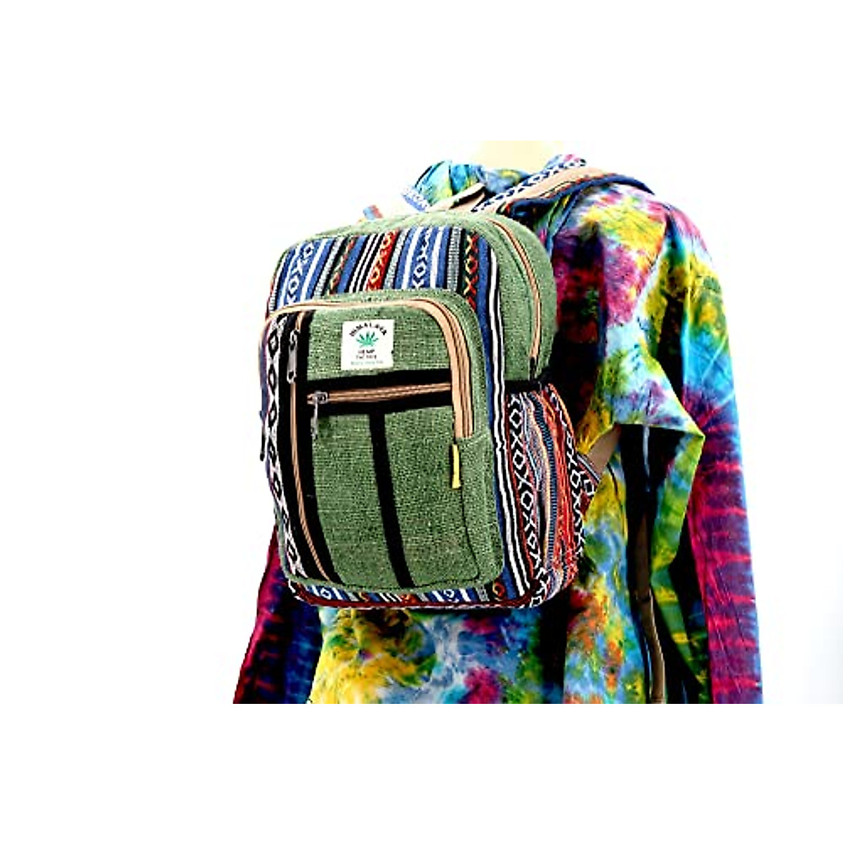 Unique Design100% Himalaya Hemp Backpack Small Backpack Hippie Backpack Festival Backpack Hiking and Tablet Backpack FAIR TRADE Handmade with Love.