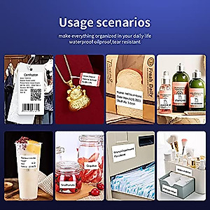 DETONGER Label Maker DP23S Thermal Portable Bluetooth Barcode Label Maker with 1 Pack 50x30mm Label Sticker for Home Office Organization Commercial Use, Android & iOS,Black