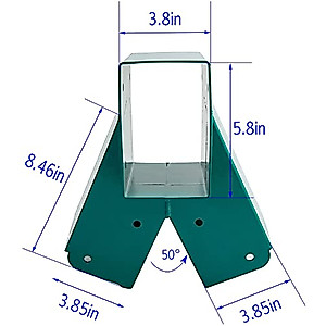 2 Swing Set Brackets, Wooden Swing Hardware Bracket, Playground Equipment Parts, Green(Screws Included)