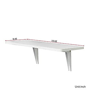 DMAITH Wall Mounted Floating Shelves, 24inch Storage Bookshelf Wooden Display Shelf, Wood Wall Shelves for Bedroom, Bathroom, Living Room, Kitchen