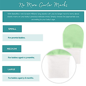 Anti-Scratch Baby Mittens - Pack of 7 Unisex Newborn Mitts - No Scratch Gloves for Boys and Girls - Cotton Gloves for Infants 0-6 Months Old with Laundry Bag (Large - for 3-6 Months)